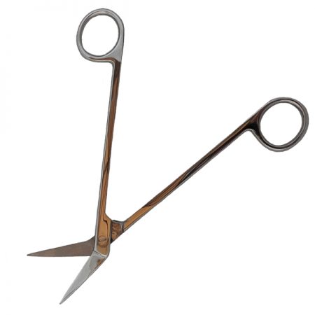 Long-Handled Toenail Scissors with black leather-like case